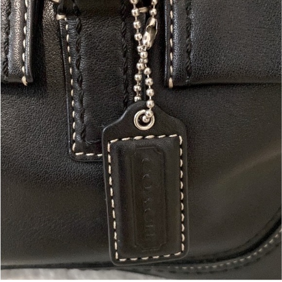 Coach | Bags | Coach Hamilton Black Leather Satchel Bag | Poshmark